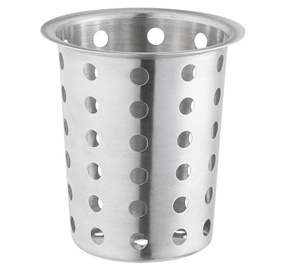 CILINDRO PORTA CUBIERTOS PERFORADO ACERO INOXIDABLE – Trento